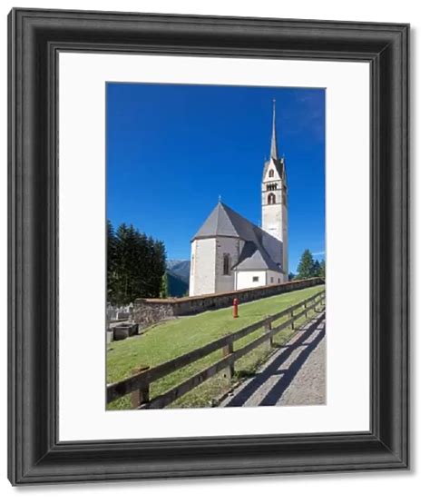 Antique Framed Print Of Church Vigo Di Fassa Fassa Valley Trento