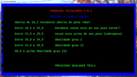 Samuel Lima Programador C C Programa Calculando I M C