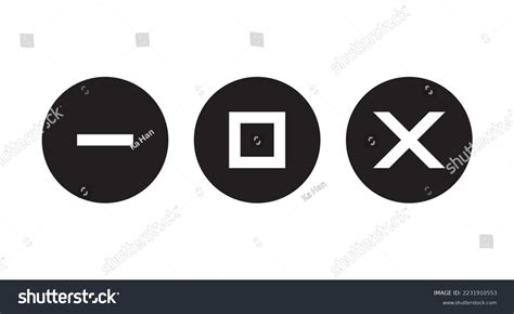 Minimize Maximize Close Button Icon Vector Stock Vector Royalty Free