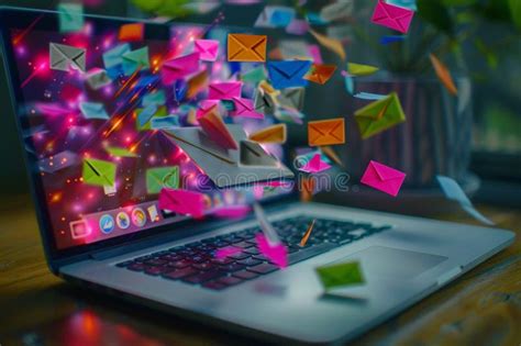 An Email Inbox On A Laptop Screen Filled With Spam And Scam Messages