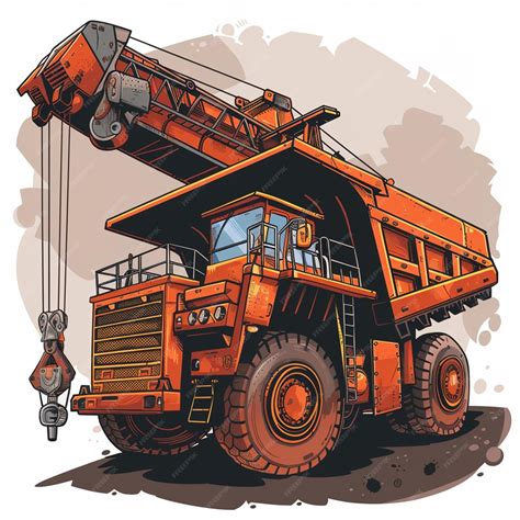 Premium Photo Vector Cartoon Of Large Mining Project Car Isolate