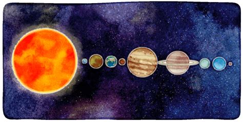 フリーイラスト 太陽系の惑星 01