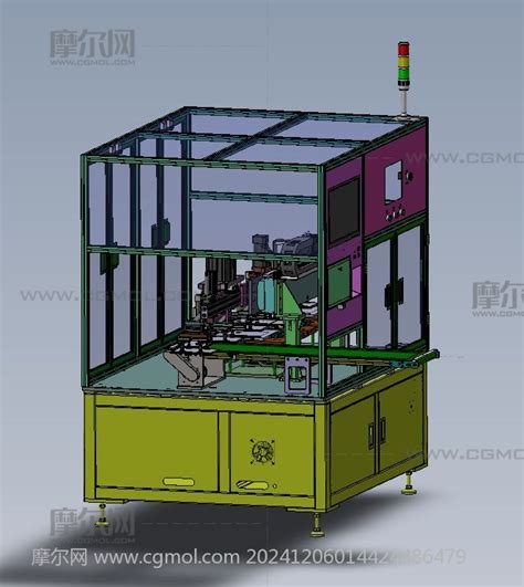 新能源电池极耳裁切机机械工具模型下载 摩尔网cgmol