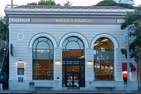 Facade Of The Wells Fargo Bank In Sausalito United States Editorial