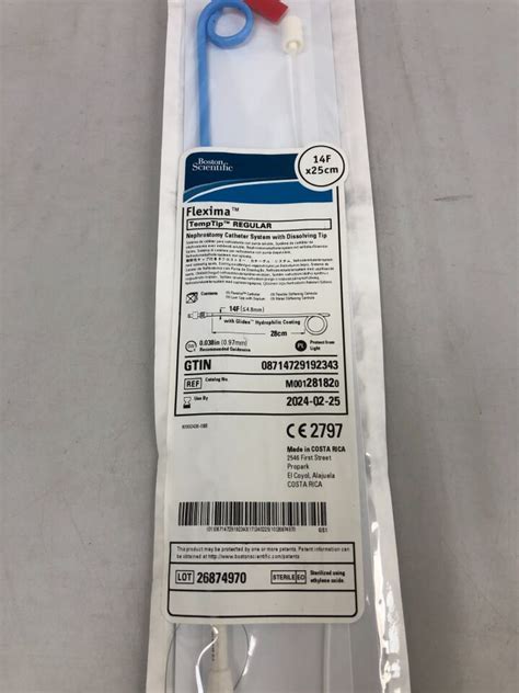 New Boston Scientific 28182 Flexima Temptip Regular Nephrostomy