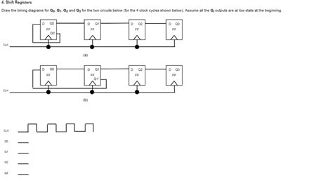 Solved 4 Shift Registers Draw The Timing Diagrams For Qo Chegg