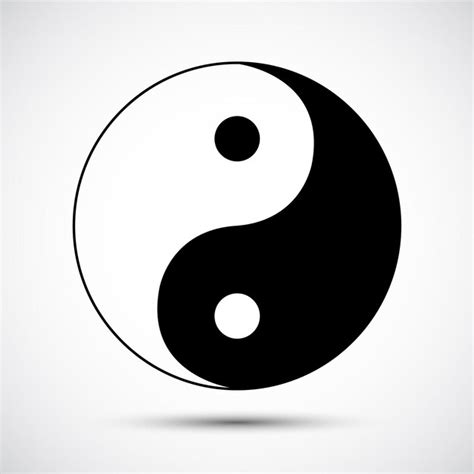 Premium Vector Yin Yang Black Icon Symbol Sign Isolate On White