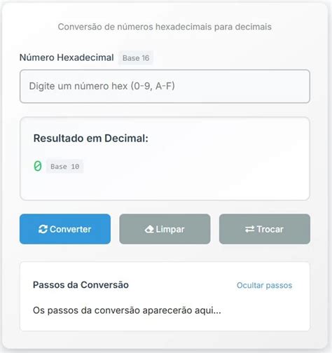 Conversão De Hexadecimal Para Decimal On Line Hex Para Dec
