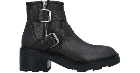 Janet And Janet Leather Ankle Boots In Steel Grey Gray Lyst