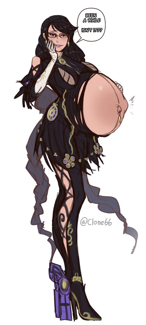 Rule 34 Bayonetta Bayonetta Character Bayonetta 3 Belly Big Belly Big Breasts Black Hair