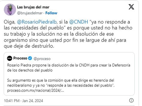 Activistas reaccionan a propuesta de Rosario Piedra Ibarra para eliminar CNDH La solución es