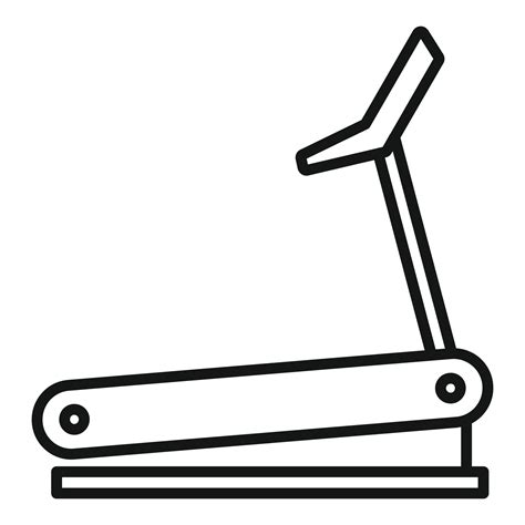 Treadmill Icon Outline Style Vector Art At Vecteezy