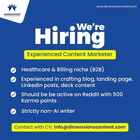 Dimensions Content On Linkedin Urgenthiring Remotejob Hiringalert