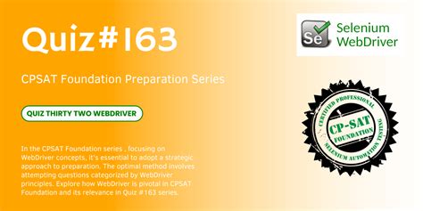 Selenium Certificate Cp Sat 1 Globally Accepted Certificate