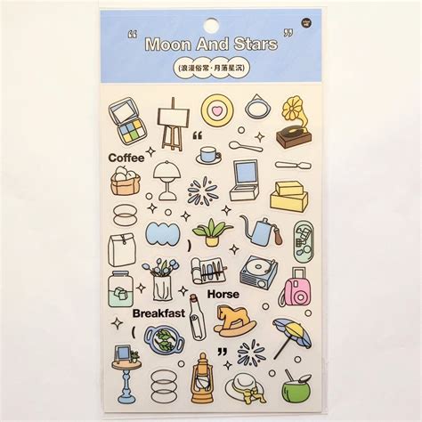 Infeelme Deco Stickers暖空紙品 浪漫俗常系列 シートシール 月落星沉 Imtz 5498 3