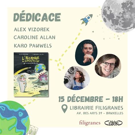 Séance de dédicace avec Alex Vizorek Caroline Allan Karo Pauwels