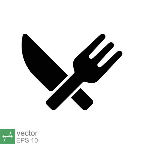 cuchillería y cocina conjunto icono sencillo sólido estilo tenedor y