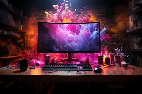 Premium Ai Image Hacker Sitting At The Computer Cyber Security And