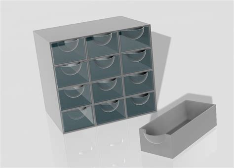 Storage Box With Drawers By 3d Servis Download Free Stl Model