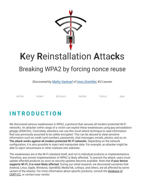 Krack Attacks Breaking Wpa2 Pdf Wi Fi Wireless Access Point