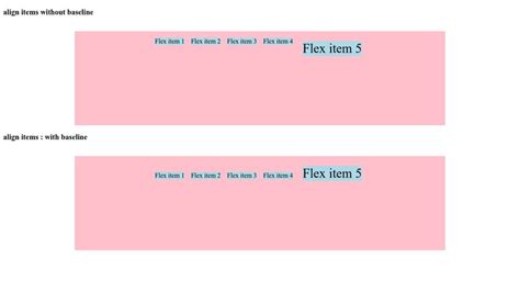 Align Items Baseline