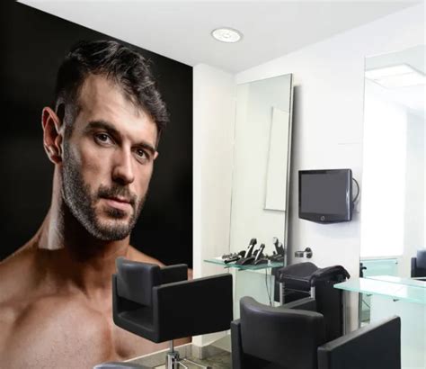 3d Man A287 Hair Cut Barber Shop Wallpaper Wall Mural Removable Self