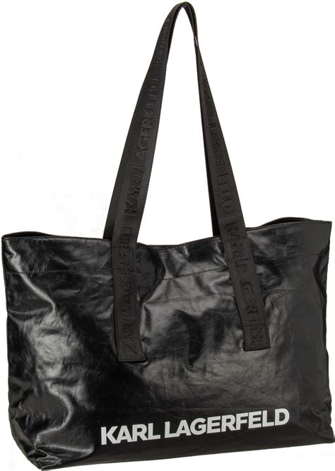 Karl Lagerfeld K/Essential Coated Shopper Silver | Taschenkaufhaus.de