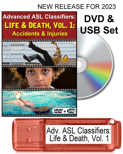 New Advanced Asl Classifiers Life And Death Accidents And Injuries Dvd Everyday Asl University