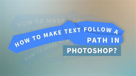How To Make Text Follow A Path In Photoshop Quick Tutorial Youtube