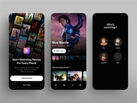 Movie Streaming App - Figma Resources | App interface design, Mobile app design inspiration, Web ...