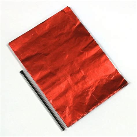 Aluminium Chocolate Foil Wrapper Large Size Embossed Pattern Orange