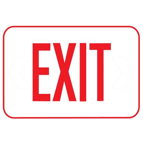 12 In X 8 In Plastic White Exit 4 In 1 Egress Sign PSE 0089 The Home Depot