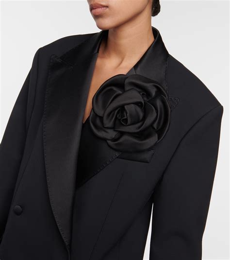 Floral Appliqué Blazer In Black Dolce Gabbana Mytheresa
