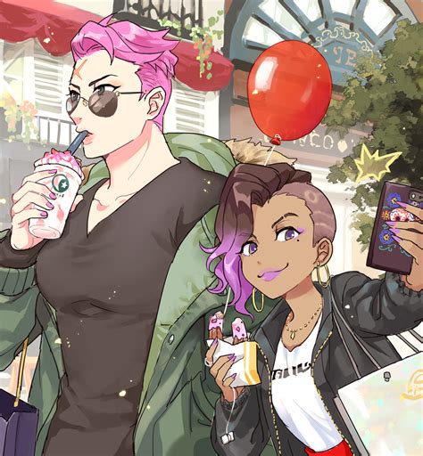 Sombra And Zarya Overwatch And 1 More Drawn By Sen Nai Danbooru