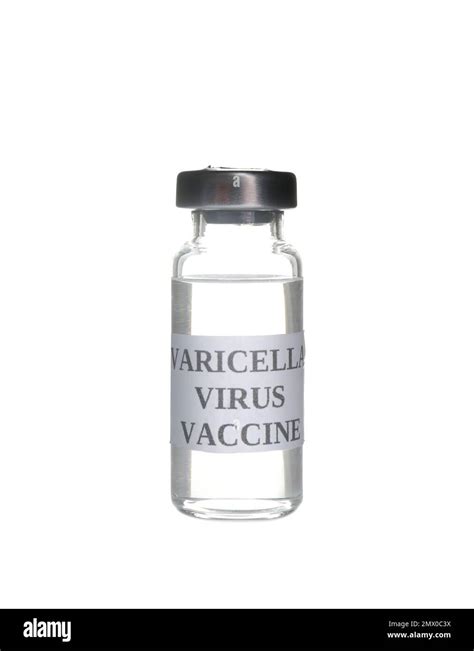 Chickenpox Vaccine Isolated On White Varicella Virus Prevention Stock