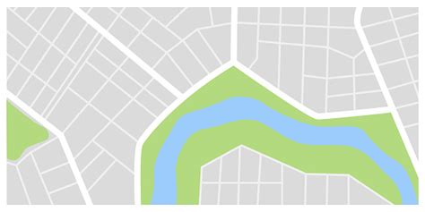 도시지도 녹색 라인 공원과 강마을 거리 다운타운 Gps 네비게이션 계획 벡터의 추상교통 도시 그리기 마을 작은 로드맵 도시 패턴