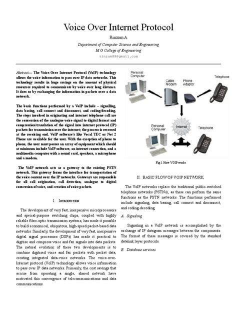 Voice Over Internet Protocol Download Free Pdf Voice Over Ip Computer Network