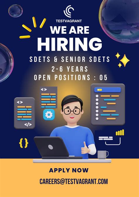 Testvagrant Technologies On Linkedin Hiring Sdet Seniorsdet Qa