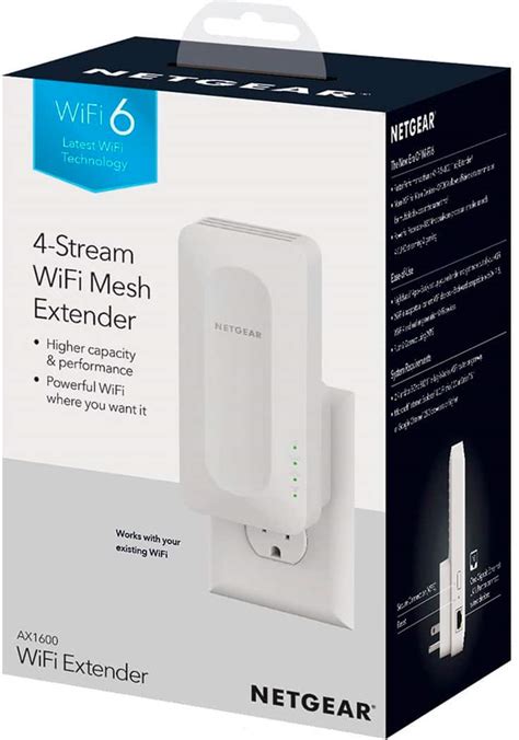 NETGEAR EAX AX WiFi Mesh Wall Plug Range Extender EAX NAS Best Buy