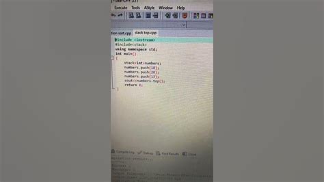 Stack Program In C Youtube