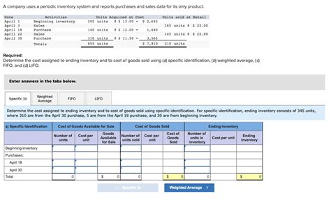 Solved A Company Uses A Periodic Inventory System And Chegg