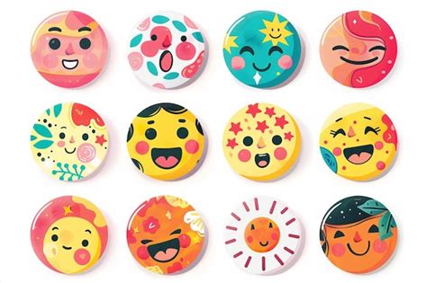 Dynamic Array Of Digital Badges Designed Premium AI Generated Vector
