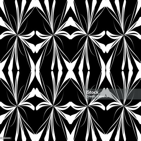 복고 스타일 완벽 한 배경 패턴입니다 포장 종이 벽지 직물 견본 흑인과 백인 벡터 일러스트입니다 갈색 용지에 대한 스톡 벡터 아트 및 기타 이미지 Istock