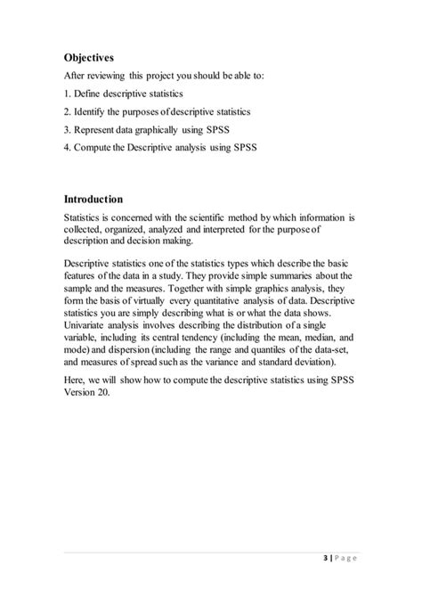Descriptive Statistics Spss Docx