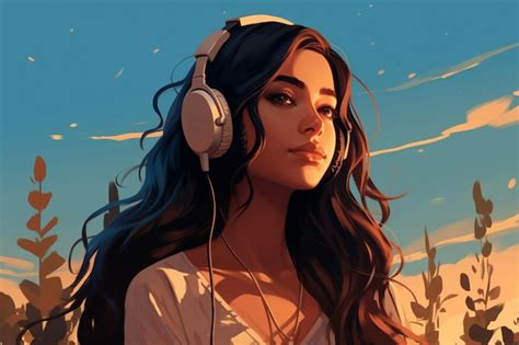 Premium Ai Image Lofi Girl