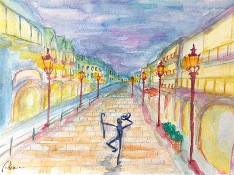 「夜の街をステップ」 By はる奈｜artmeter｜暮らしを彩るアートが、きっと見つかる