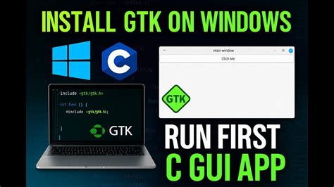 Install Gtk On Windows And Run First C Program Gtk Tutorial For Beginners Step By Step Guide