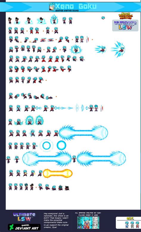Super Saiyan Blue Goku Xeno Sprite Sheet Ulsw By Kambayt3 On Deviantart