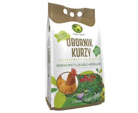 Obornik granulowany kurzy 5L nawóz naturalny Zielonym do Góry