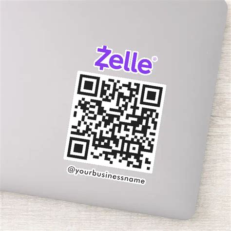 Zelle Qr Code Payment Scan To Pay White Sticker Zazzle